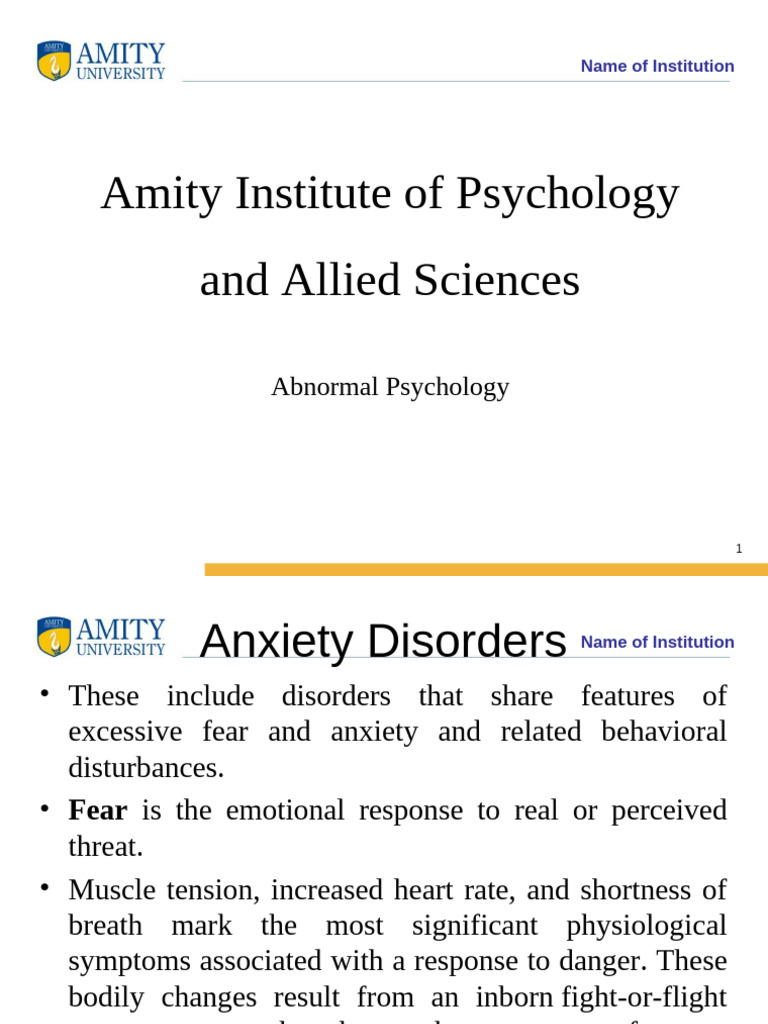 Abnormal Psych Module-2 | PDF | Anxiety | Mental Disorder