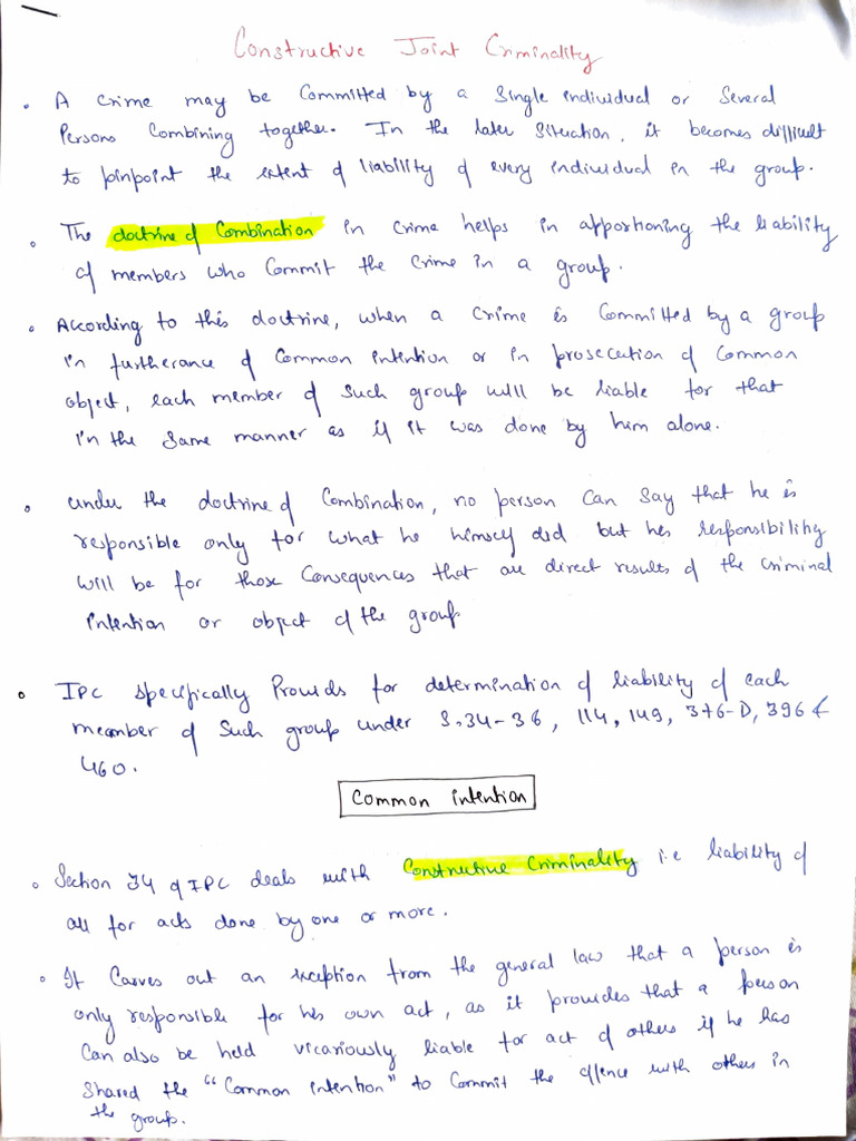 Constructive Joint Liability | PDF