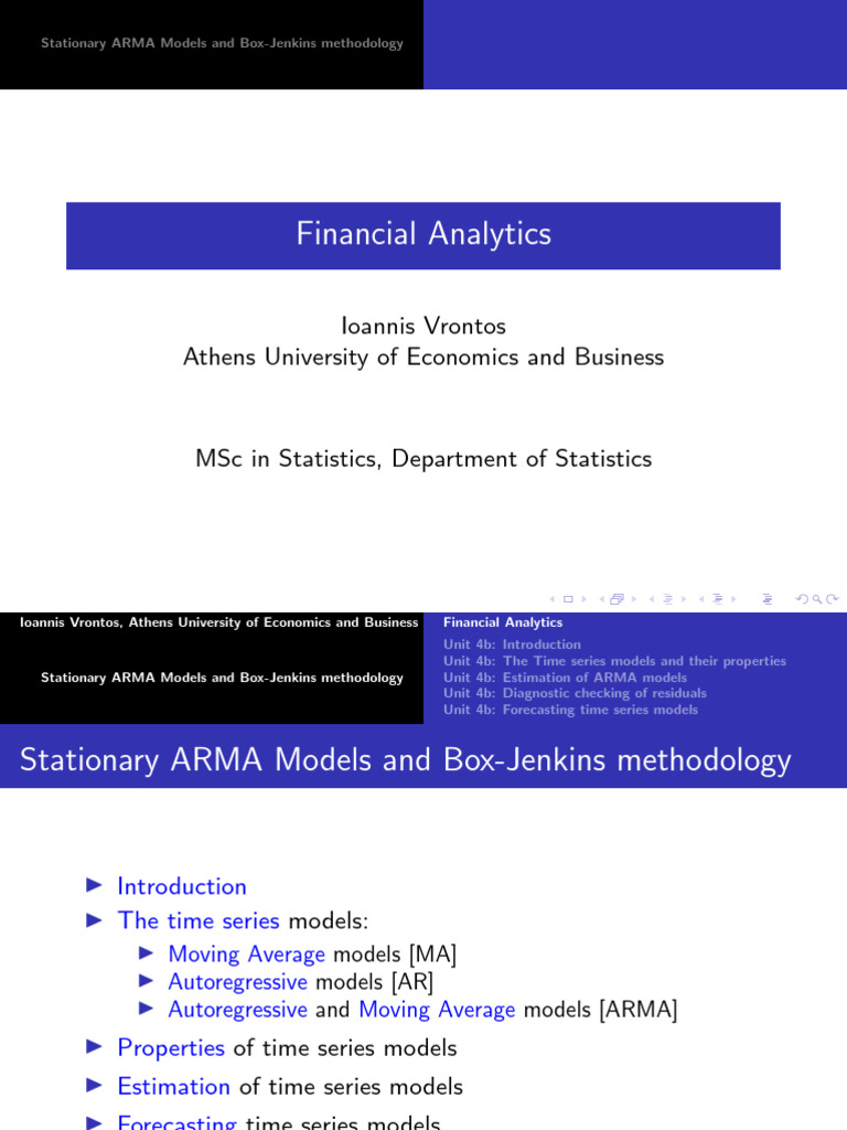 ARMA Models & Box-Jenkins Methodology | PDF | Autoregressive Model ...