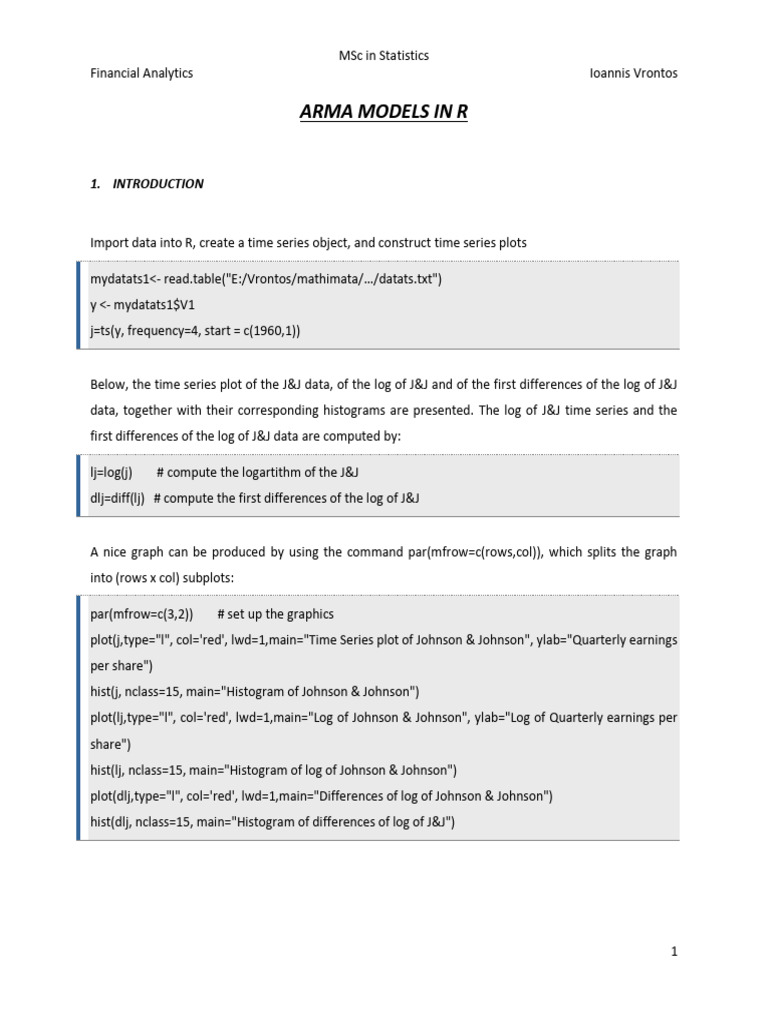 Time-series-ARMA-modeling (Unit4b) | PDF | Applied Mathematics | Data