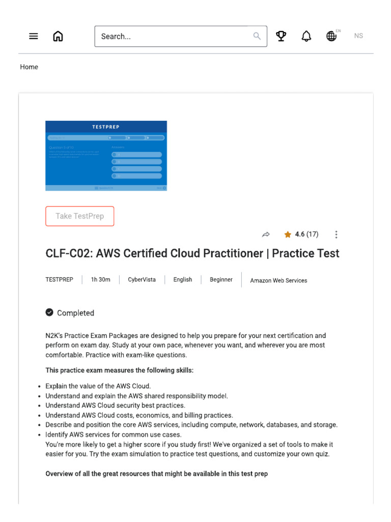 CLF C02 AWS Certified Cloud Practitioner Practice Test | PDF