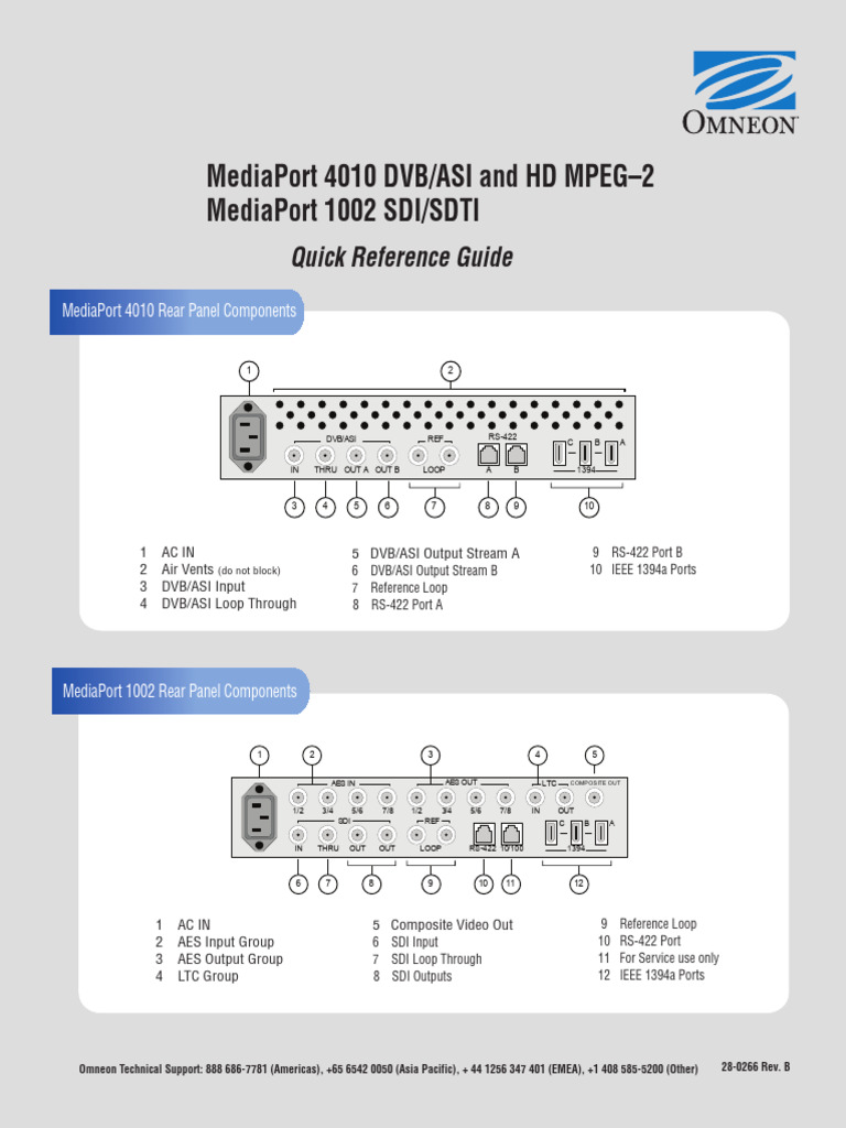 MIP 1002 4010 MediaPort QRG | PDF | Telecommunications | Physical Layer ...