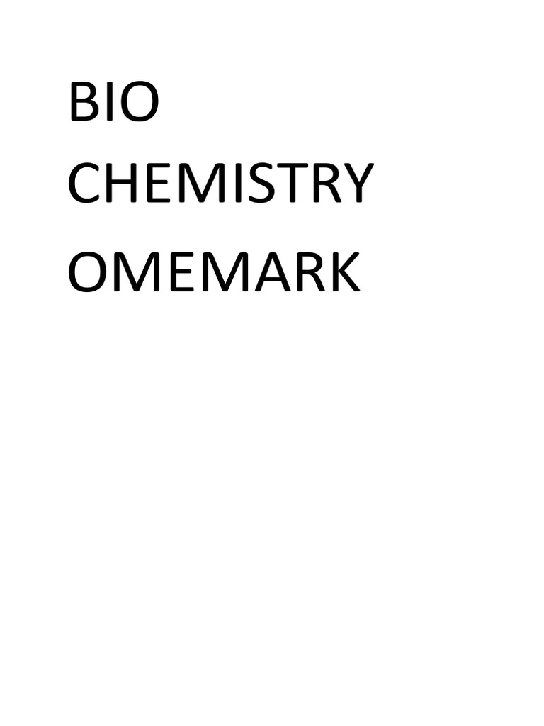 Bio Chemistry | PDF