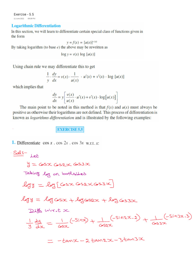 Ch-5_Ex5.5 - Continuity and Differentiability | PDF