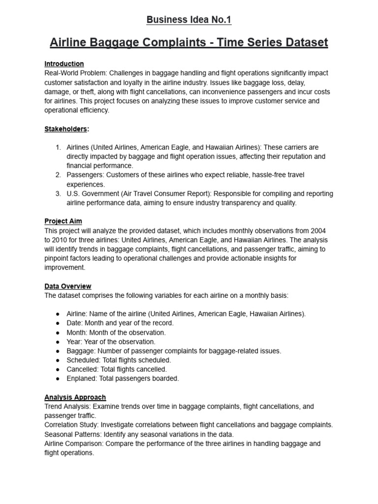 Business Ideas For GRP 15 | PDF | Airlines | Climate