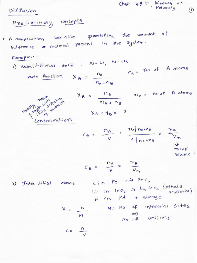 Diffusion Notes Part 1 | PDF