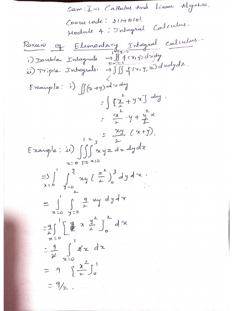 C&LA Module 4 Integral Calculus | PDF