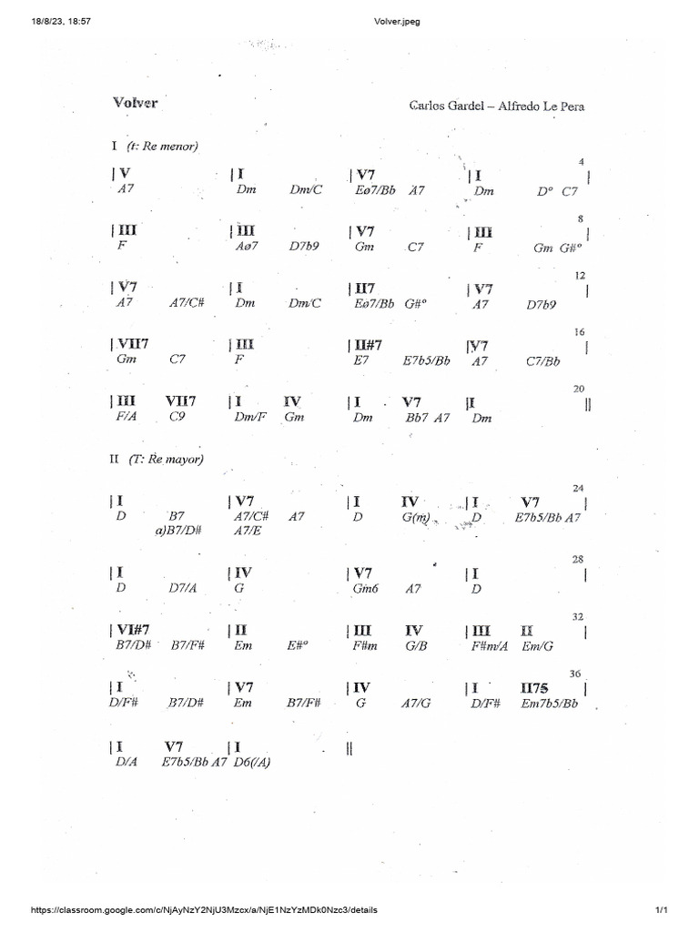 Volver (Tango Cifra) .Jpeg | PDF