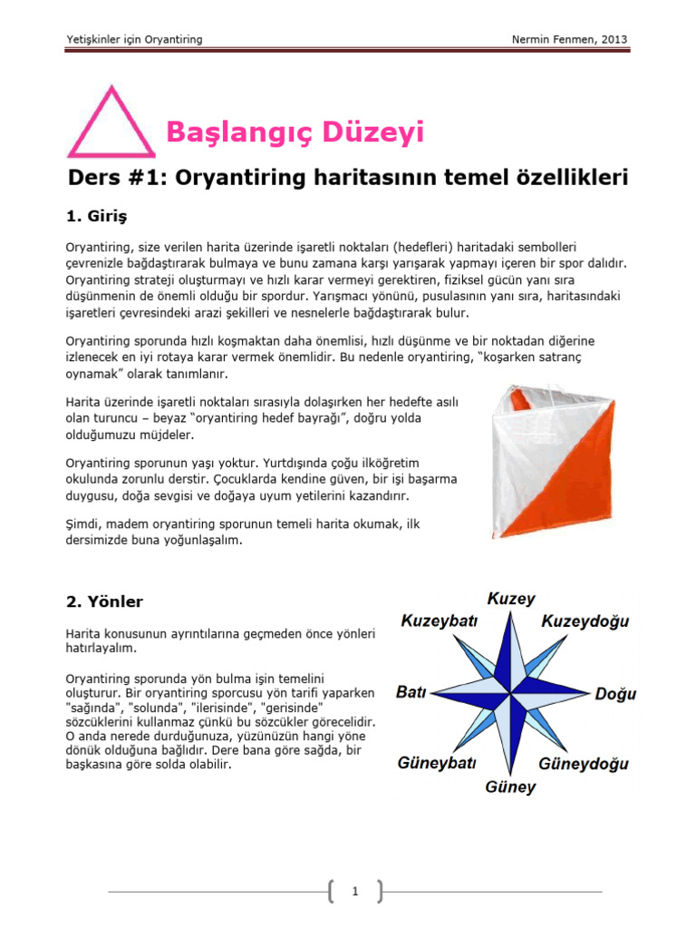 bd1 Oryantiring Haritasinin Temel Ozellikleri | PDF