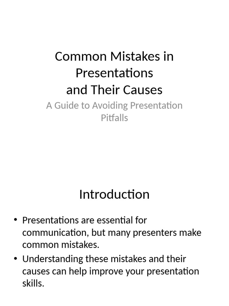 Common Presentation Mistakes | PDF