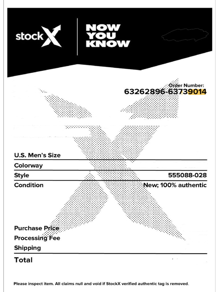 Stockx Receipt 1 | PDF