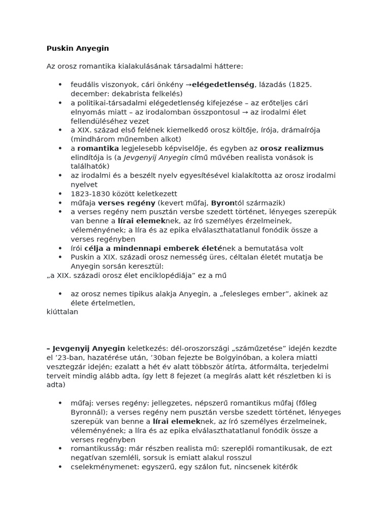 Puskin Anyegin | PDF