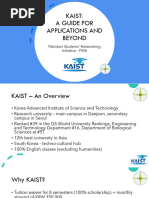 KAIST Admission Guideline For International Applicants 2025 | PDF | Gce Advanced Level (United ...