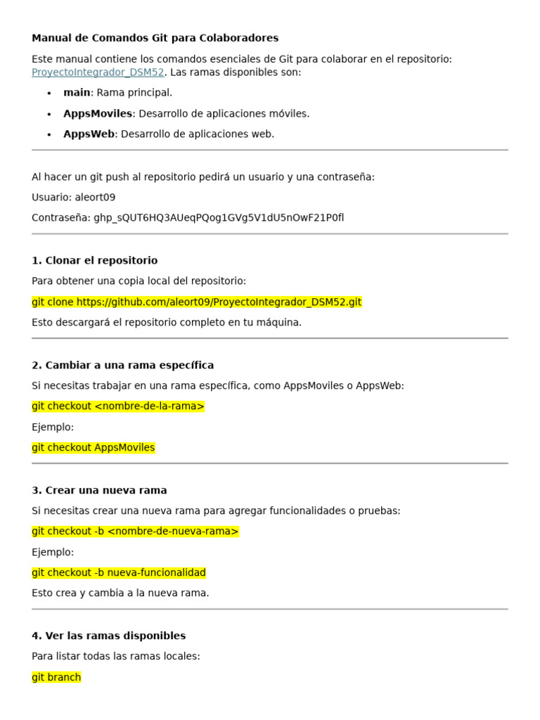 Comandos Github | PDF