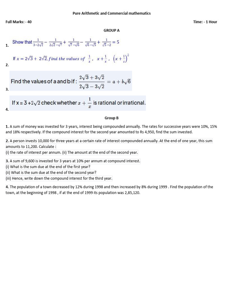 Math Test 2 | PDF