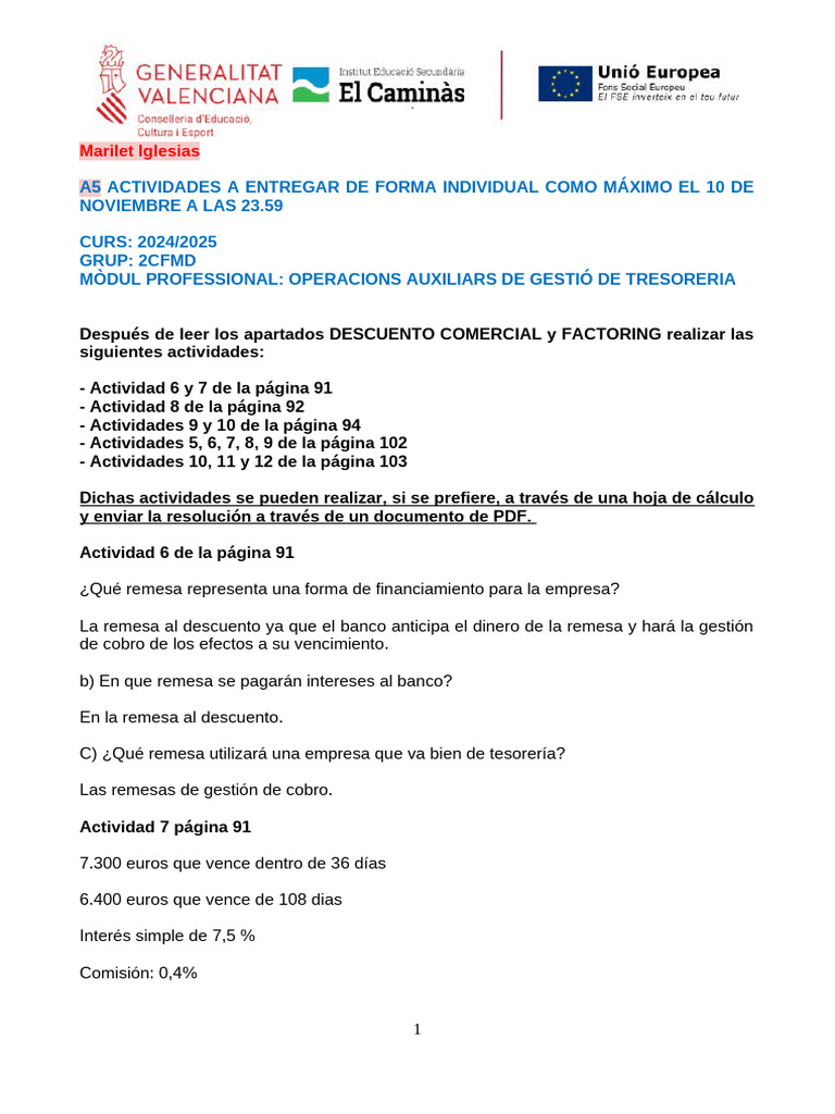 Marilet - Iglesias - A5 - OAGT UNIDAD 4 ACTIVIDADES A REALIZAR PARA EL ...
