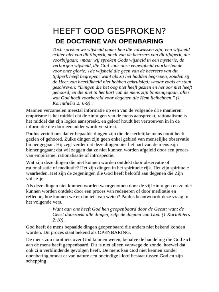 Has God Spoken | PDF