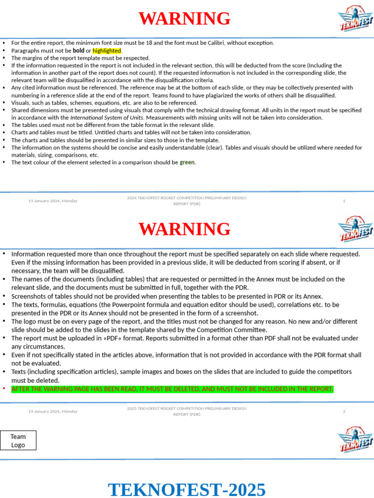 TEKNOFEST 2025 Rocket Design Guidelines | PDF | Rocket