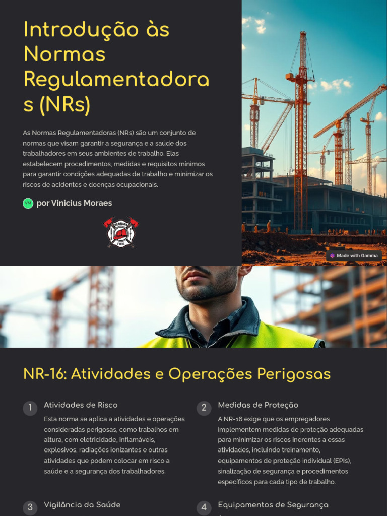 Introducao As Normas Regulamentadoras NRs | PDF