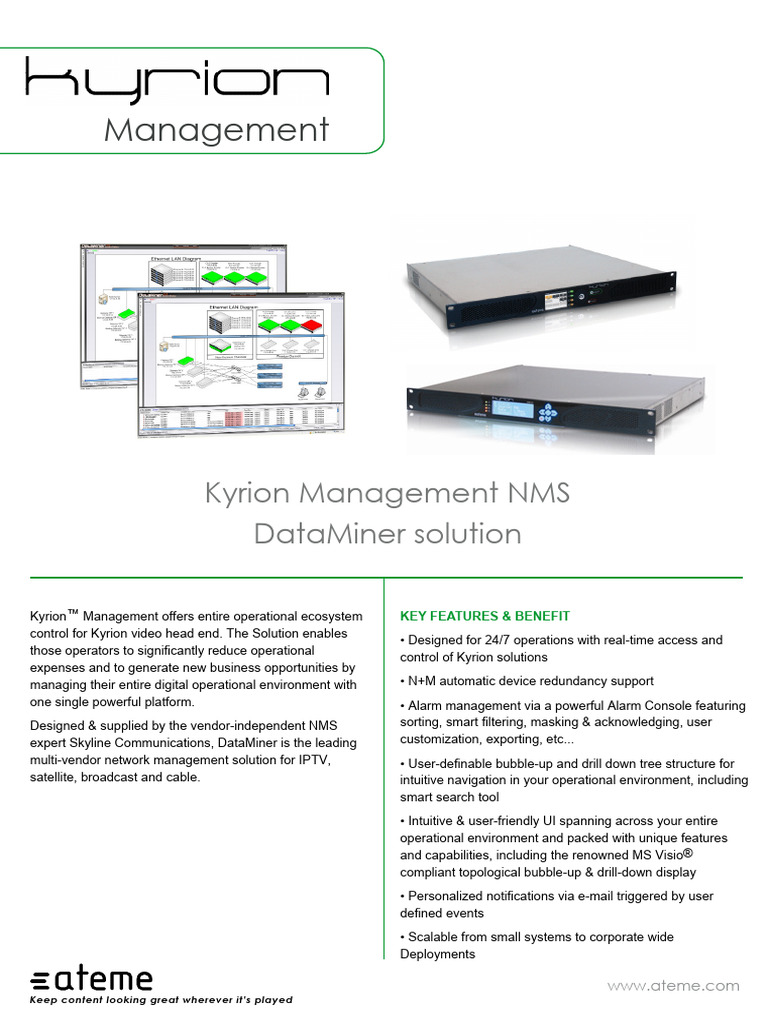 DataMiner Datasheet | PDF | Computer Network | User Interface
