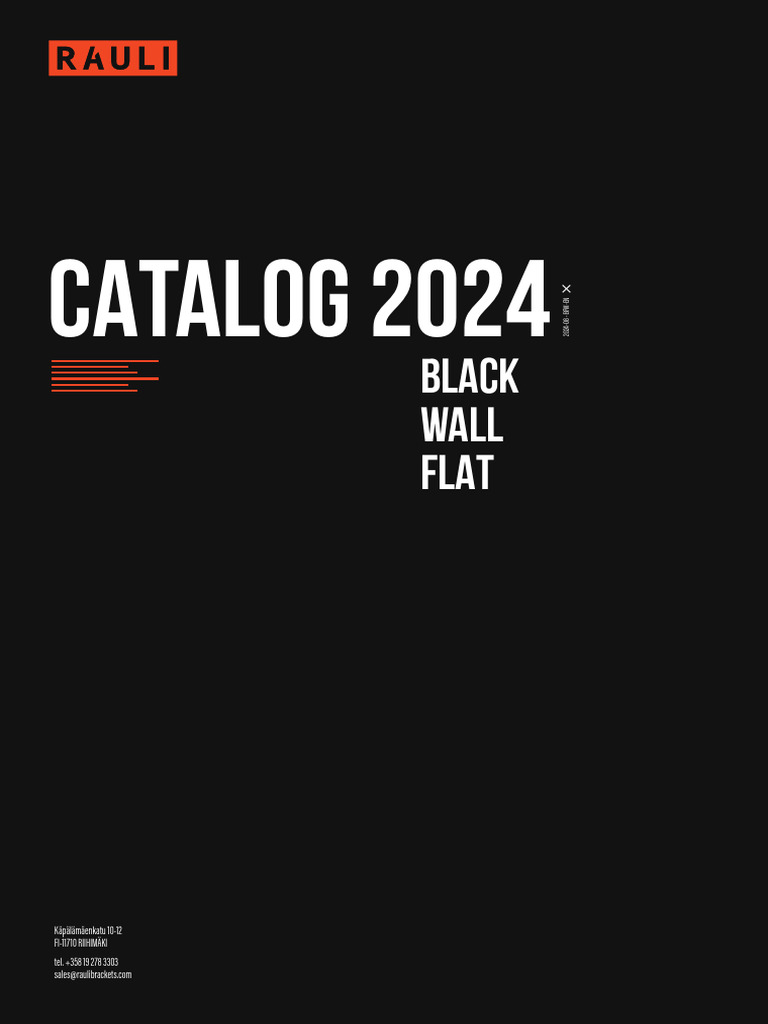 Rauli Catalog 2024 08 BLACK WALL FLAT | PDF | Screw | Roof