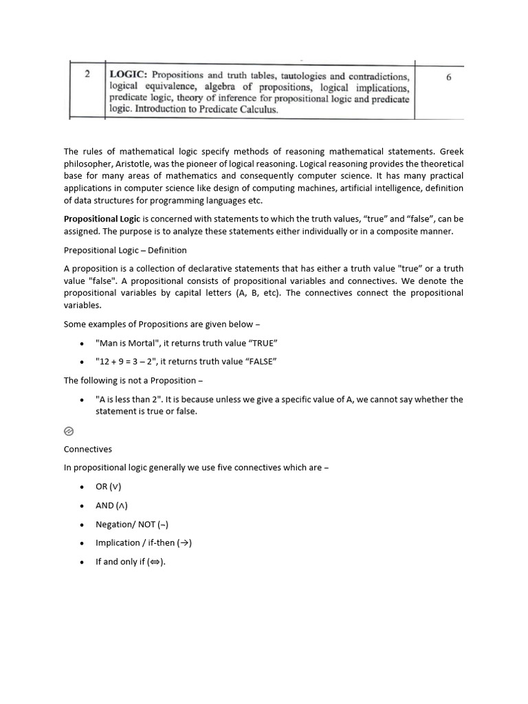 PropositionalLogic | PDF | Logic | Contradiction PropositionalLogic | PDF | Logic | Contradiction
