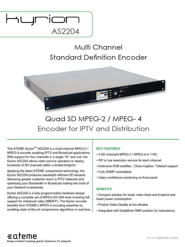 AS2204 Datasheet | PDF | Video | Data Compression
