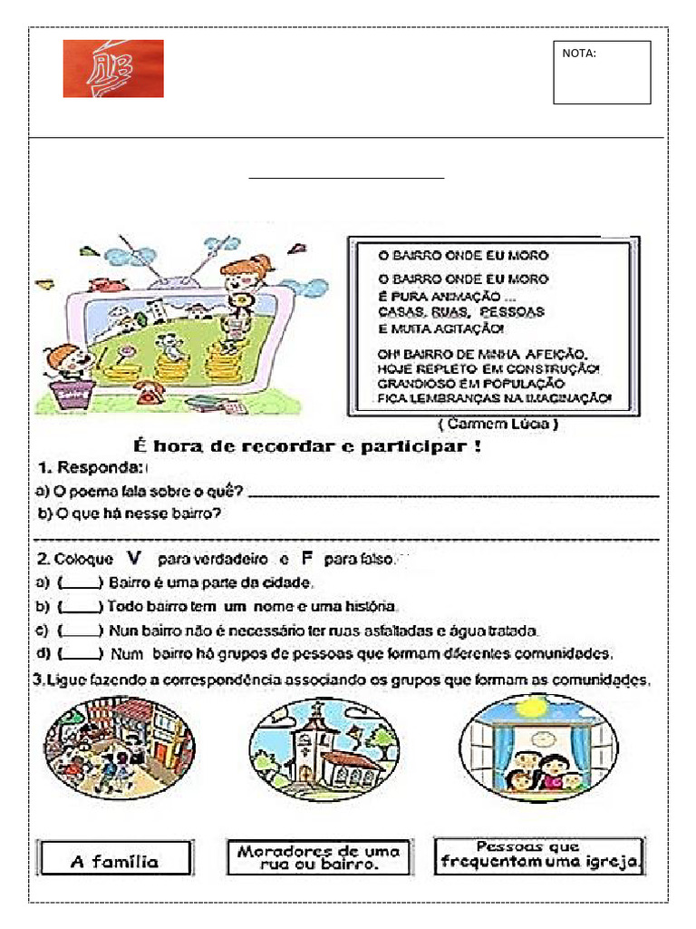 Avaliação de Geografia 2º Ano - 4º Bimestre | PDF