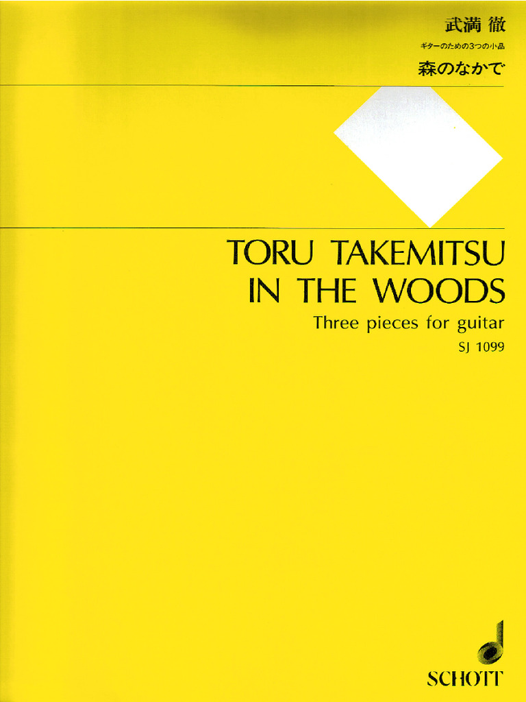 TAKEMITSU Toru - in The Woods - Three Pieces For Guitar (Chitarra) | PDF