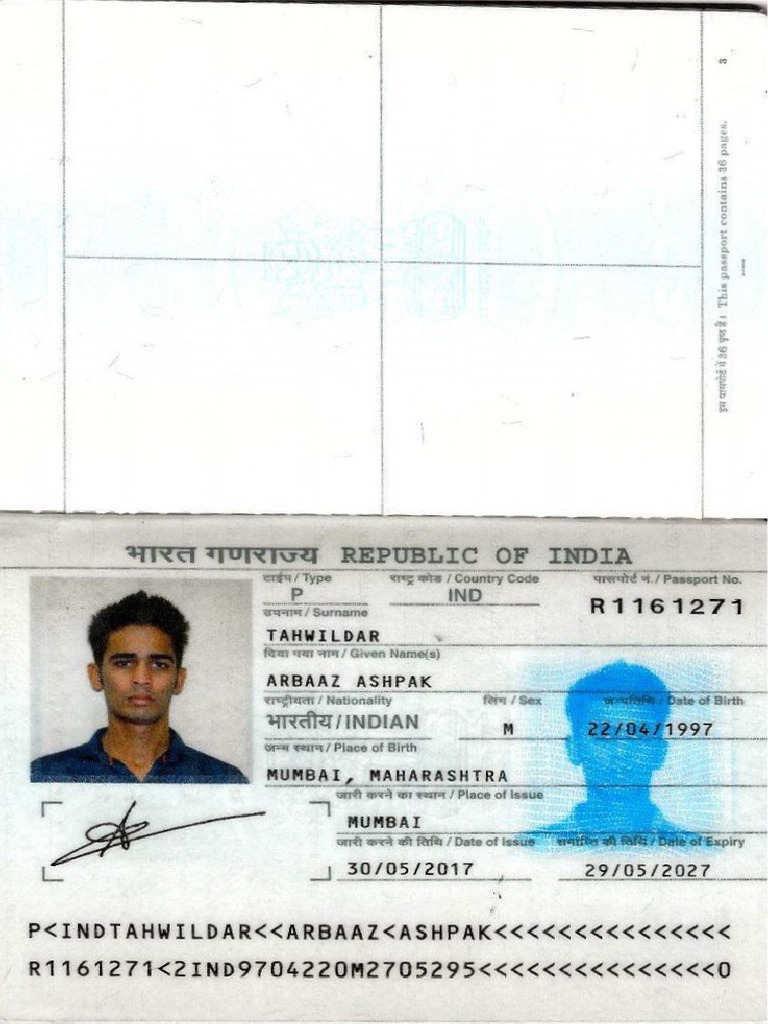 Passport 1st Page | PDF