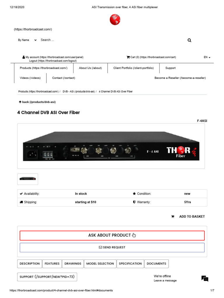 ASI Transmission Over Fiber, 4 ASI Fiber Multiplexer | PDF | Fiber ...