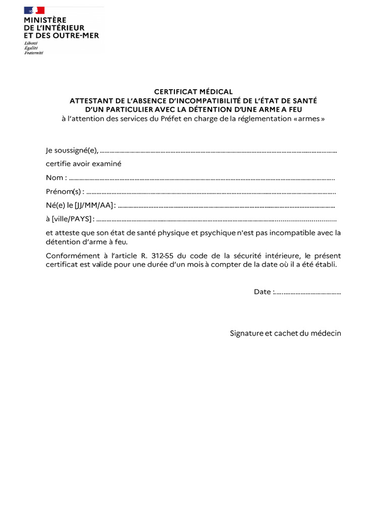 Modele Certificat Medical.b75a1629c09967960610 | PDF