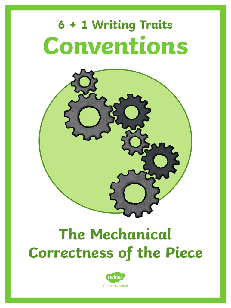 6 + 1 Writing Traits Conventions Display Poster | PDF