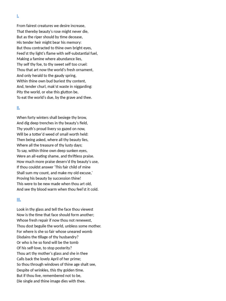 Shakespeare's sonnets | PDF | Thou