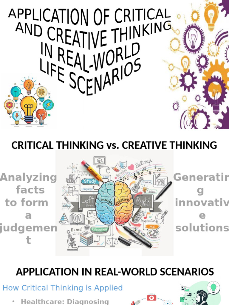 Critical vs. Creative Thinking Guide | PDF | Creativity | Critical Thinking