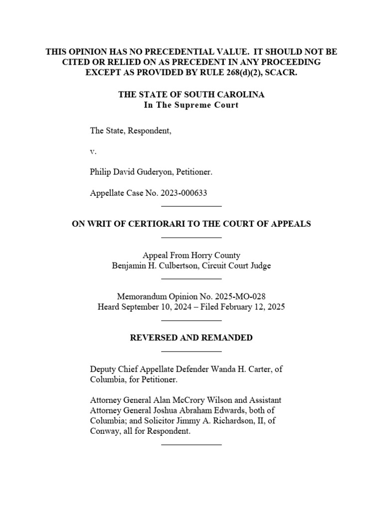 Guderyon Self-Defense Appeal Ruling | PDF | Precedent | United States ...