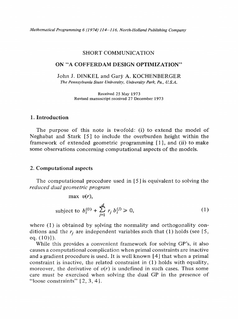 On_a_cofferdam_design_optimization | PDF | Mathematical Optimization | Algorithms And Data ...