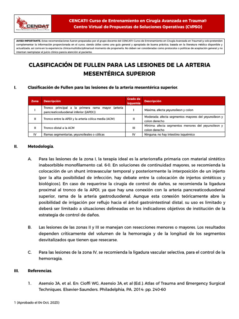 Clasificación de Fullen y Manejo de LAMS | PDF