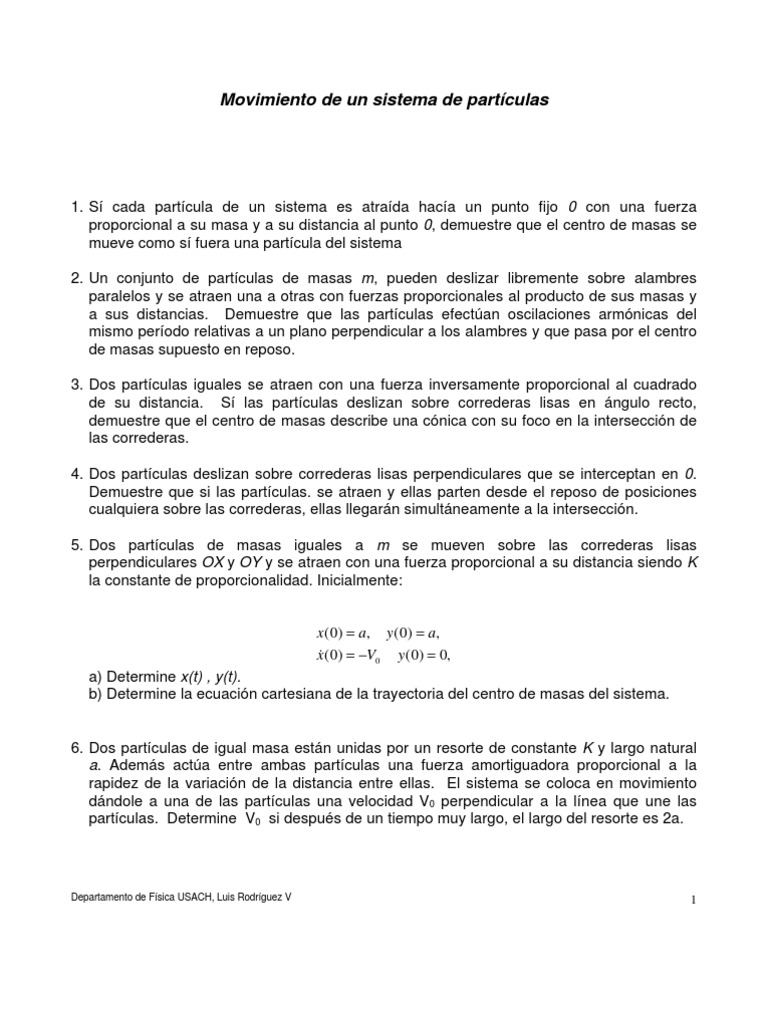 Apunte Usach - Mecánica Clásica (Ejercicios) | PDF | Rotación | Movimiento (física)