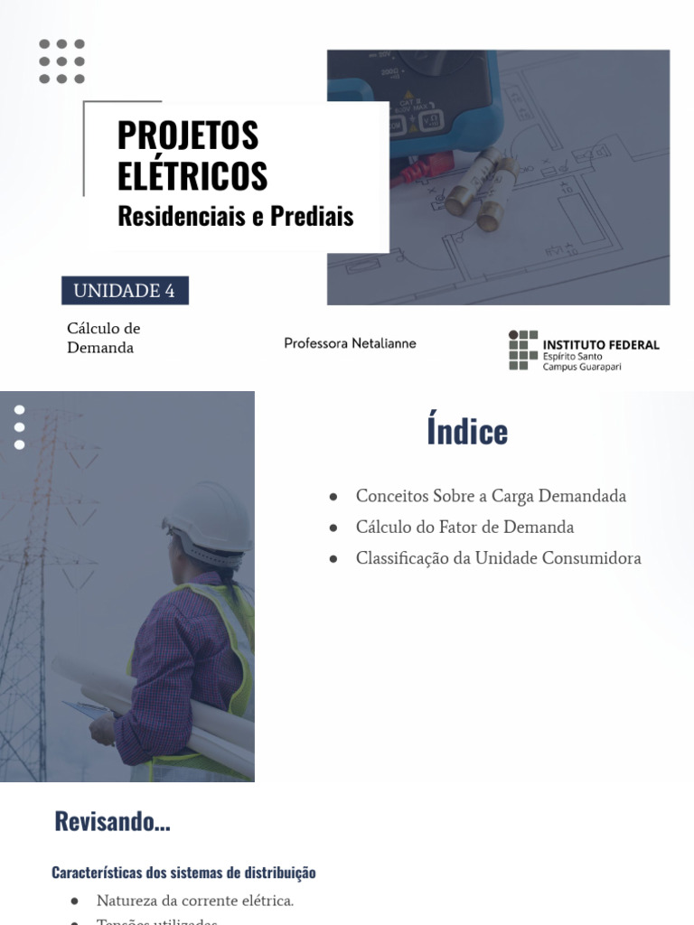UNIDADE IV - Cálculo de Demanda | PDF | Demanda | Eletricidade