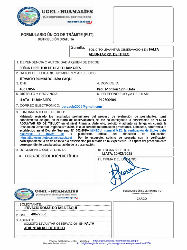 Fut Ugel Huamalies | PDF