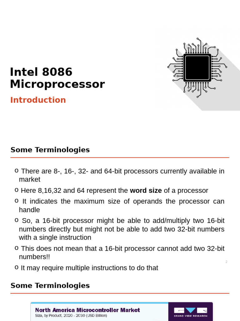 L2 8086 Intro | PDF | Central Processing Unit | X86 Architecture