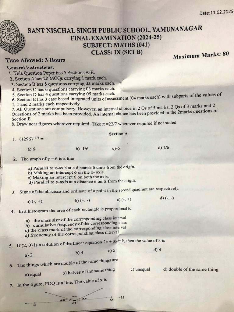 Sant Nischal Maths Paper | PDF