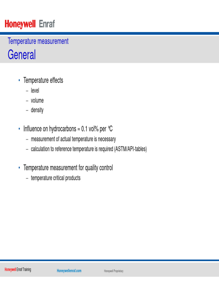 Honeywell Enraf Temperature Measurement Training | PDF | Thermocouple ...