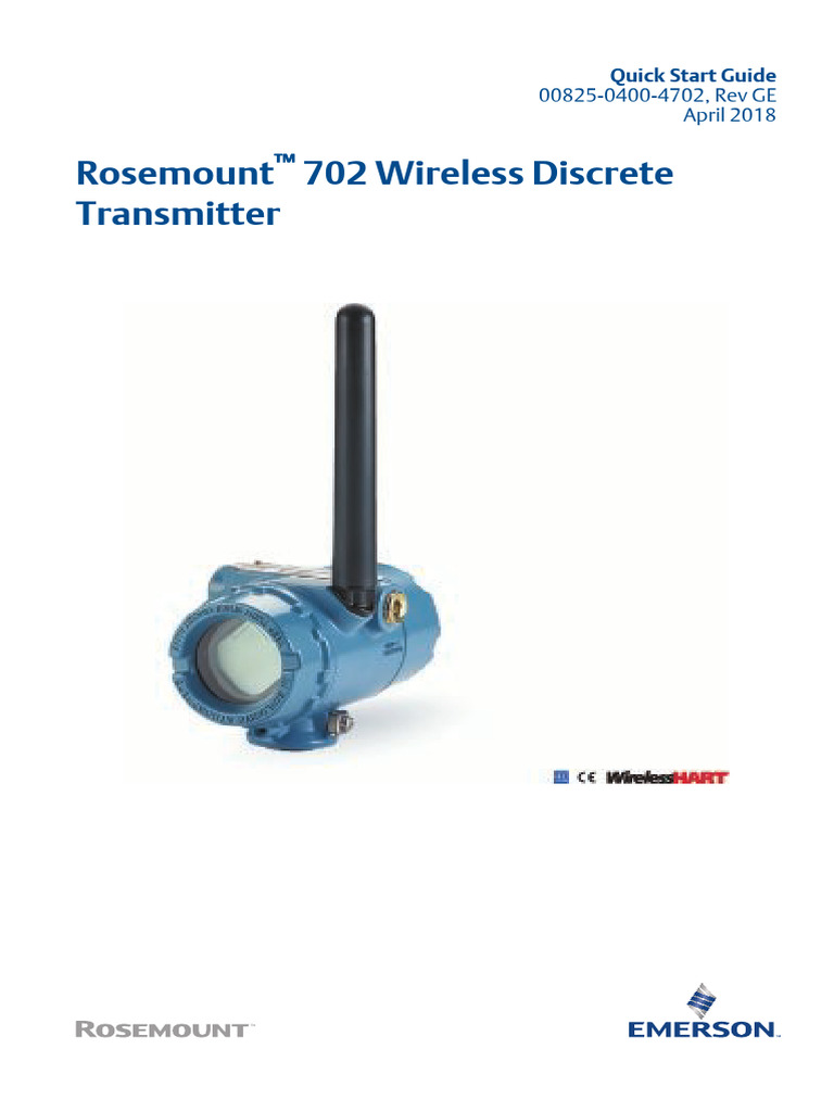 Rosemount 702 Wireless Transmitter Guide | PDF | Power Supply | Switch
