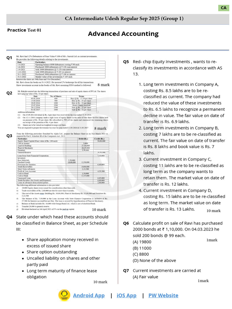 67668ca4214f7dd9aa32dde7 - ## - Practice Test 01 - Test Paper (Advanced ...
