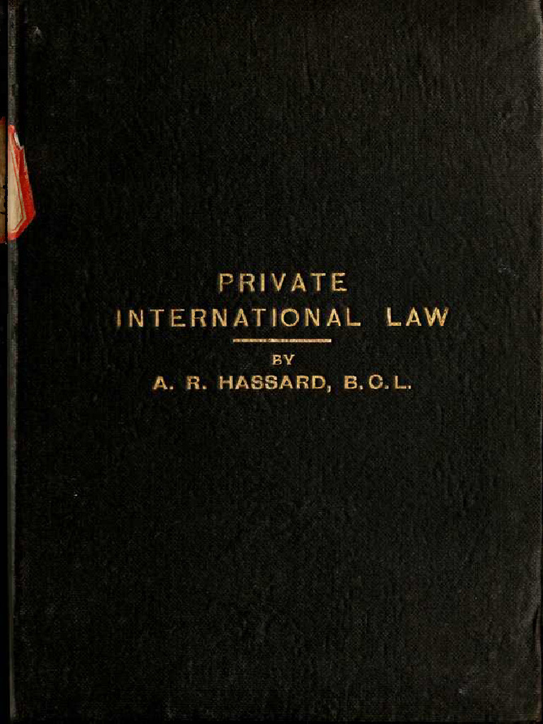 Private International Law Overview | PDF | Domicile (Law) | Tort