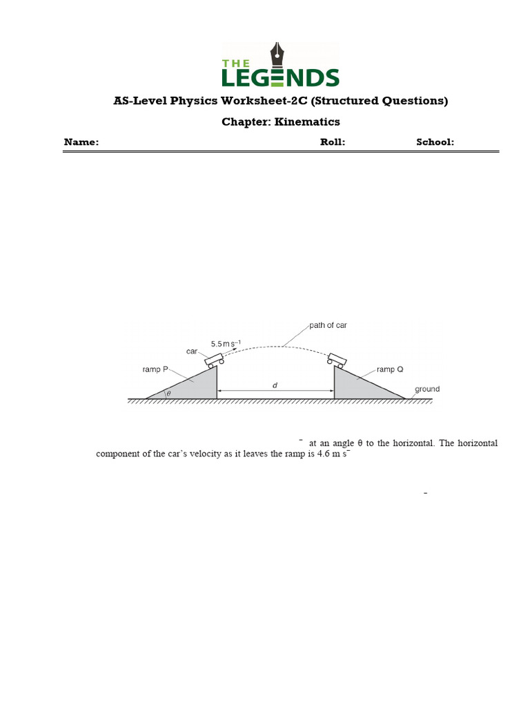 WS 2C Kinematics P2 QP | PDF | Force | Velocity