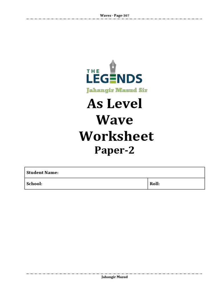 7C. Waves Final Version RG 02 WS 2 1 1 1 | PDF | Waves | Sound