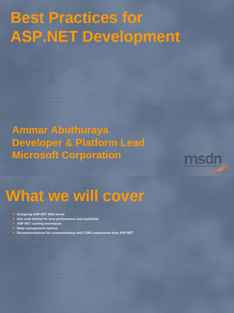 ASPNET BestPractices DevChat3 | PDF | Computer Architecture | Computing